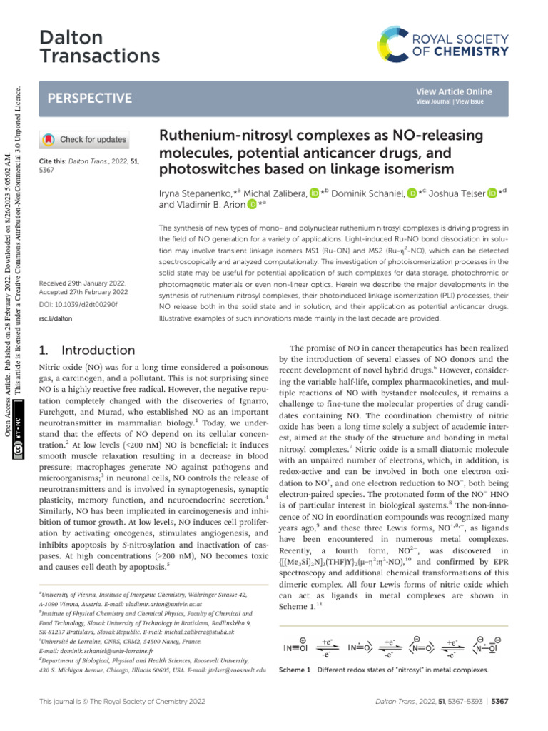 Dalton Transactions | PDF | Coordination Complex | Atoms