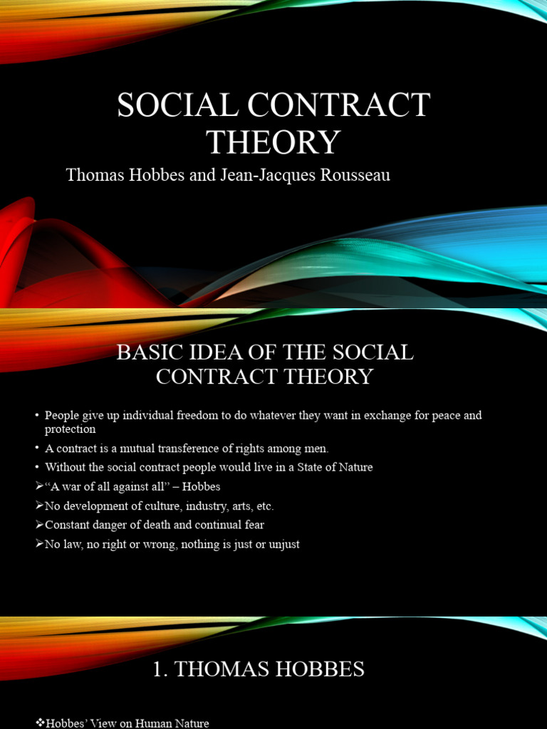 Social Contract Theory: Hobbes vs. Rousseau | PDF | Social Contract ...