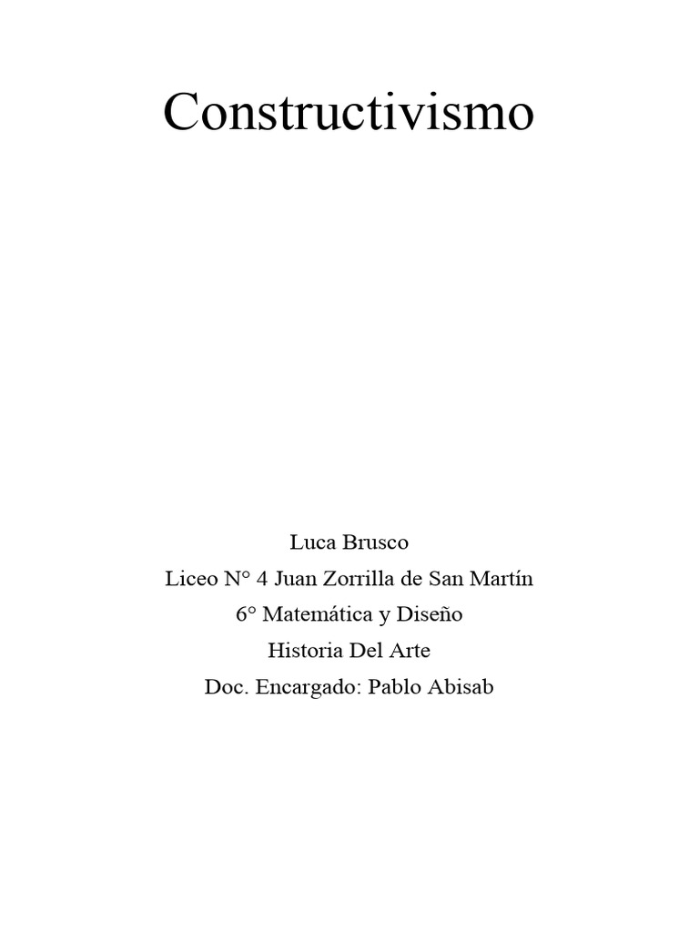 Constructivismo | PDF