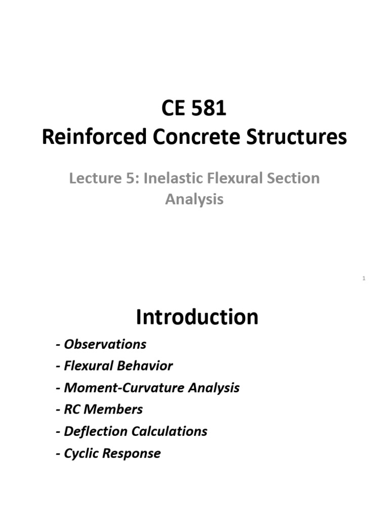 Reinforced Concrete Structure Lecture 5 Pdf Beam Structure Bending