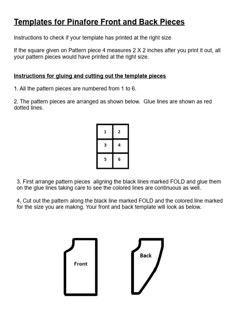 Baby Pinafore Template | PDF