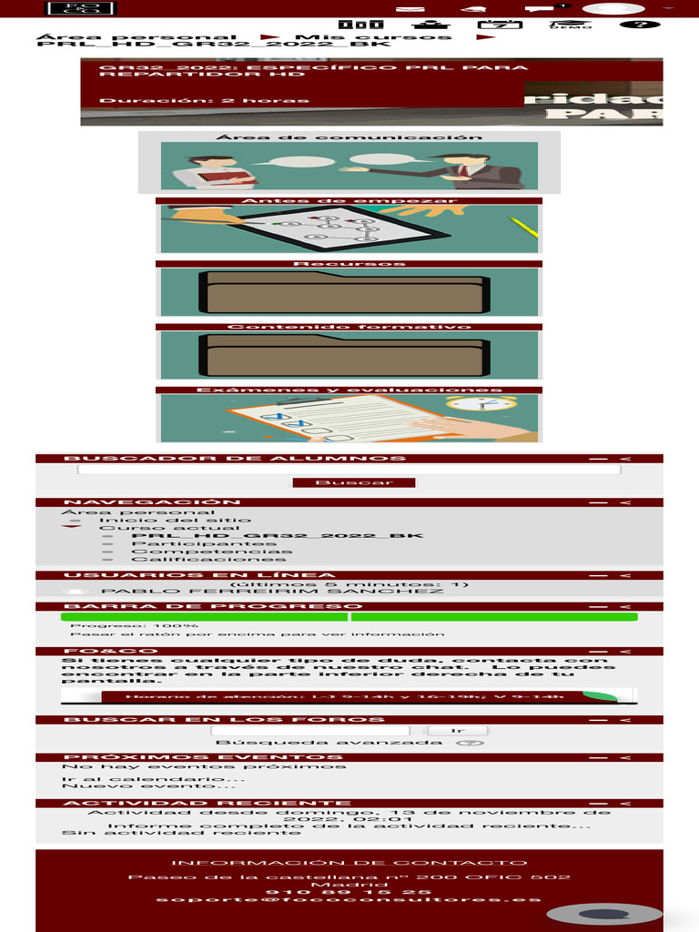Curso GR32_2022 ESPECÍFICO PRL PARA REPARTIDOR HD | PDF