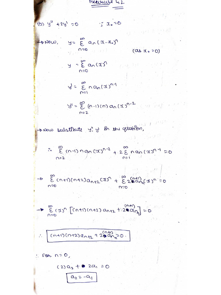 4.2 Exercise Power Series | PDF