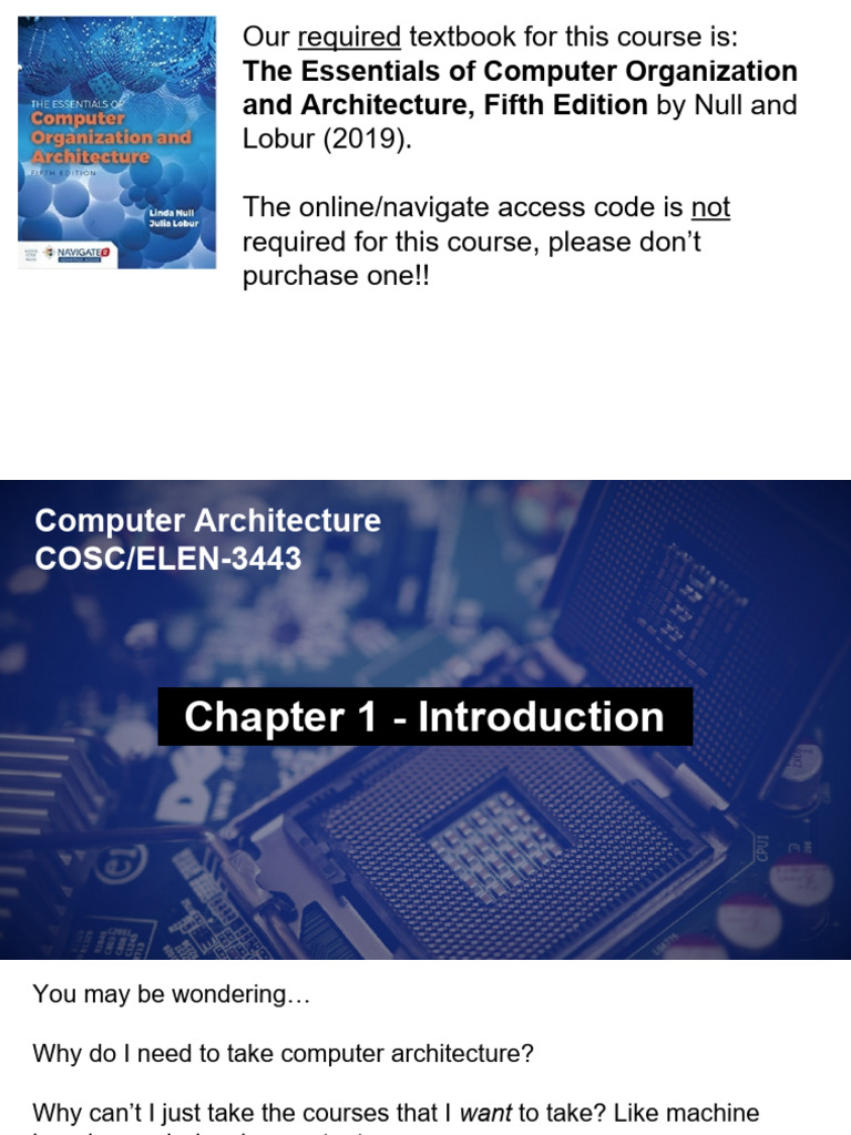 The Essentials of Computer Organization and Architecture, Fifth Edition by Null and | PDF ...