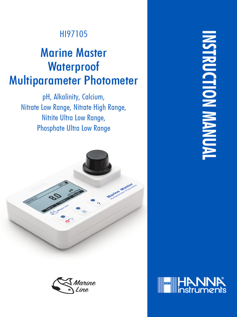 Manual en Ingles HI 97105 | PDF | Absorption Spectroscopy | Light Manual en Ingles HI 97105 | PDF | Absorption Spectroscopy | Light