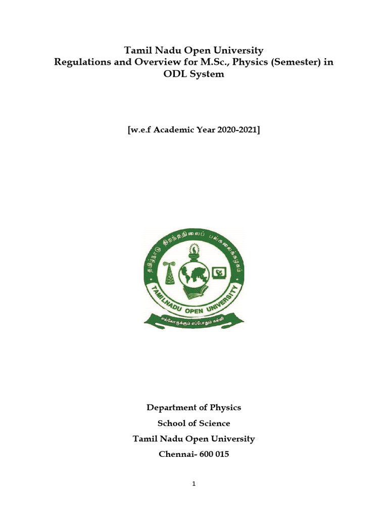 MSC Physics Semester Syllabus | PDF | Tensor | Numerical Analysis