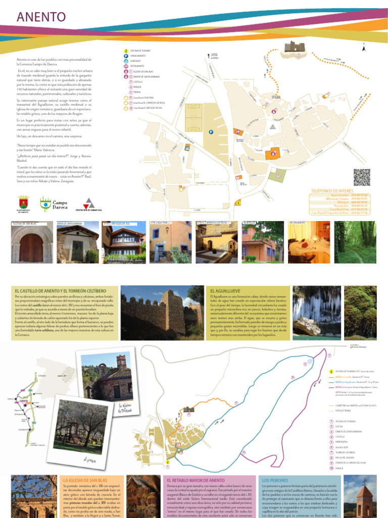 Plano Turistico Anento | PDF | Edades medias | Arquitectura cristiana