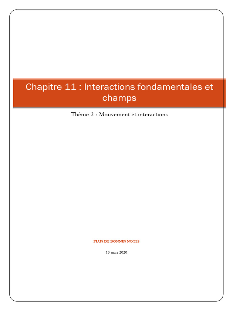 Interactions électrostatiques et champs | PDF | Champ (physique ...