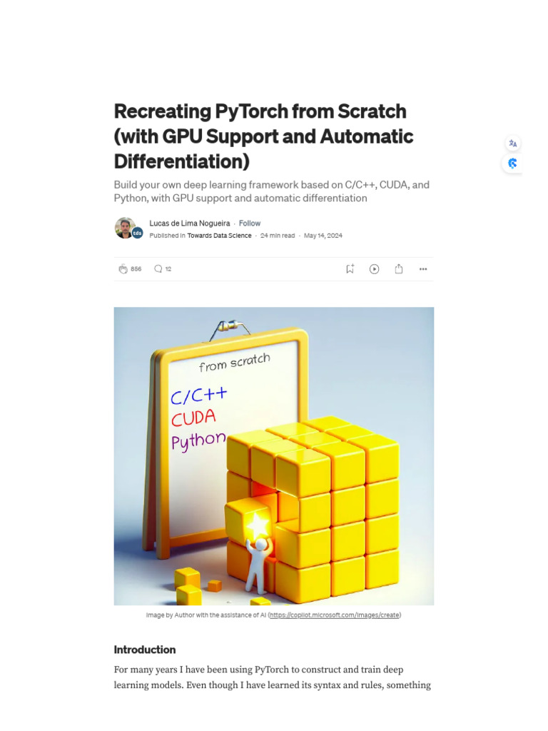 Build Your Own Deep Learning Framework | PDF | Matrix (Mathematics) | C (Programming Language)