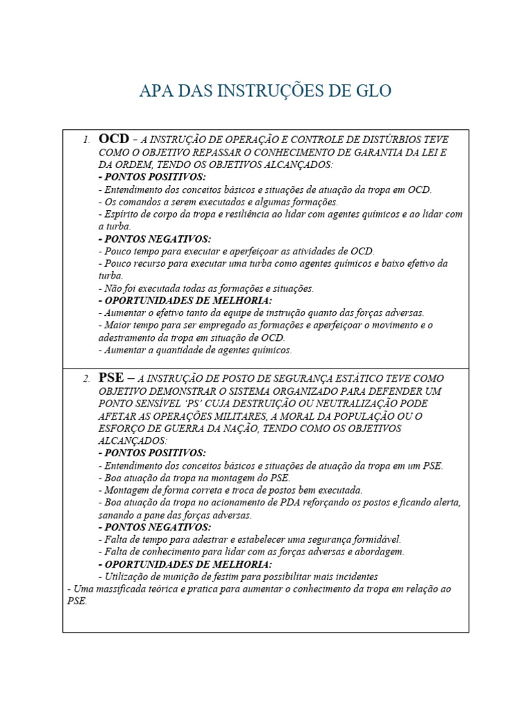 Apa Das Instruções de Glo | PDF | Carreira e Crescimento | Negócios