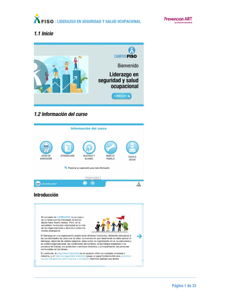 Descargar Curso - Liderazgo en Seguridad y Salud Ocupacional - PREVENCIÓN | PDF