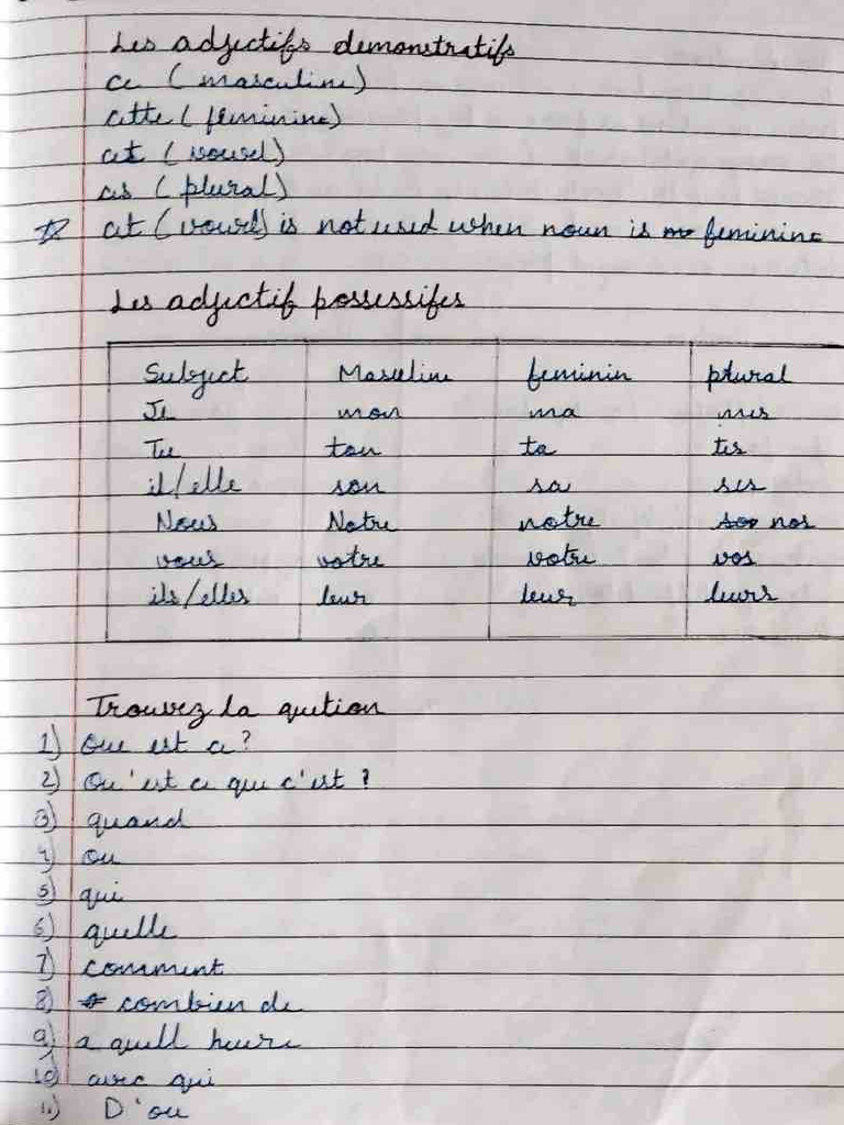 French Class 9 | PDF