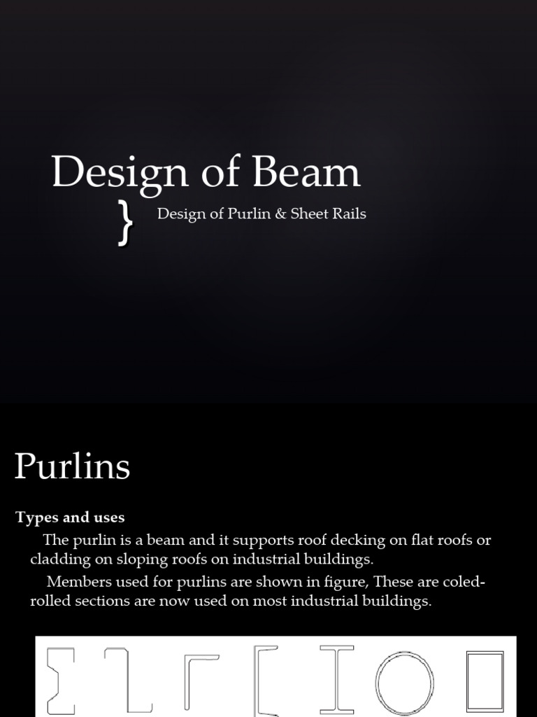 Purlin and Sheeting Rail Design Guide | PDF | Roof | Beam (Structure)