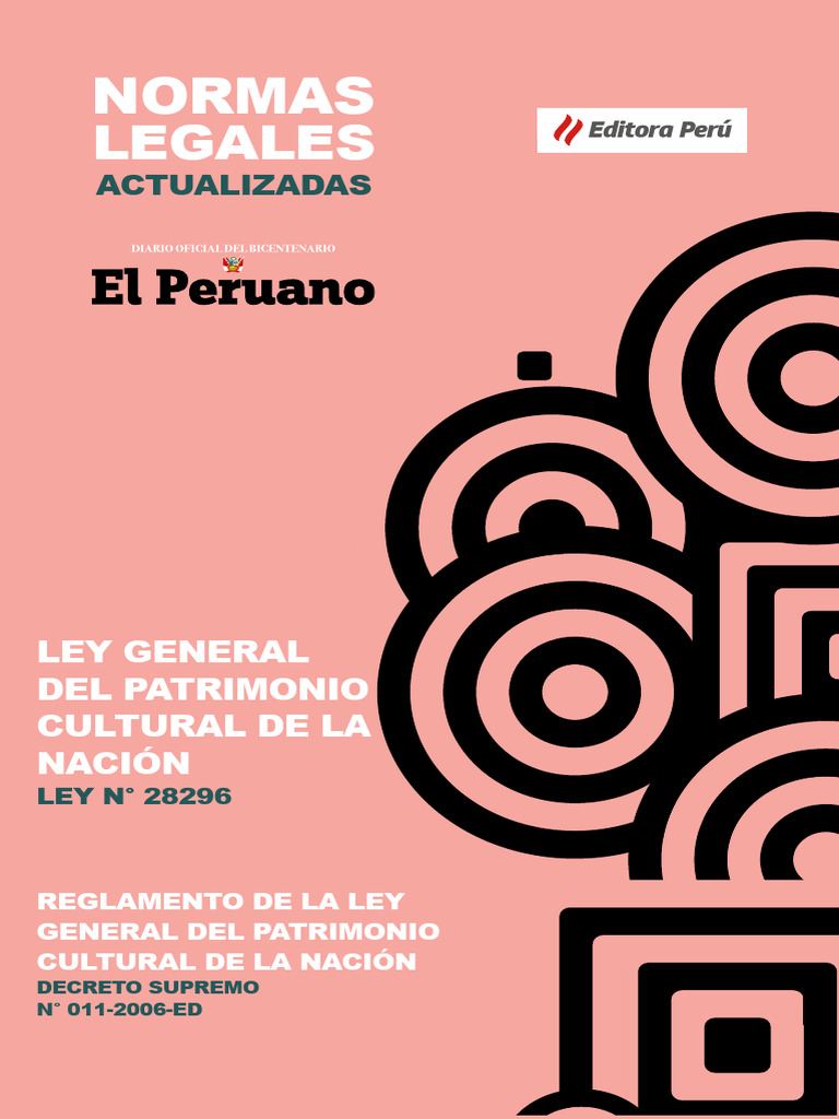 Ley Del Patrimonio Cultural de La Nación | PDF | Propiedad | Patrimonio cultural