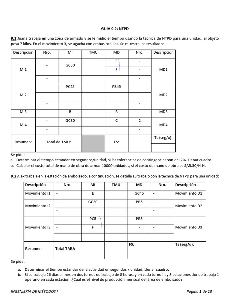 Separata de Ejercicios - NTPD | PDF