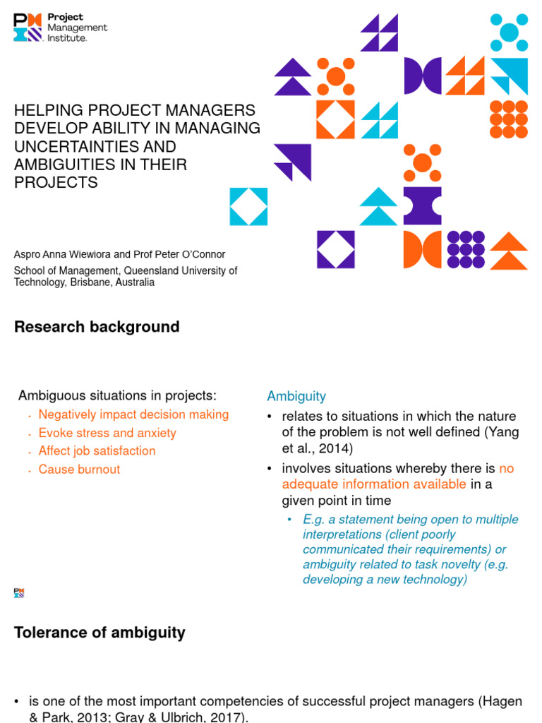 Managing Project Ambiguity Skills | PDF | Creativity | Emotions
