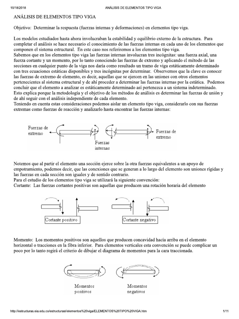 Análisis de Elementos Tipo Viga | PDF