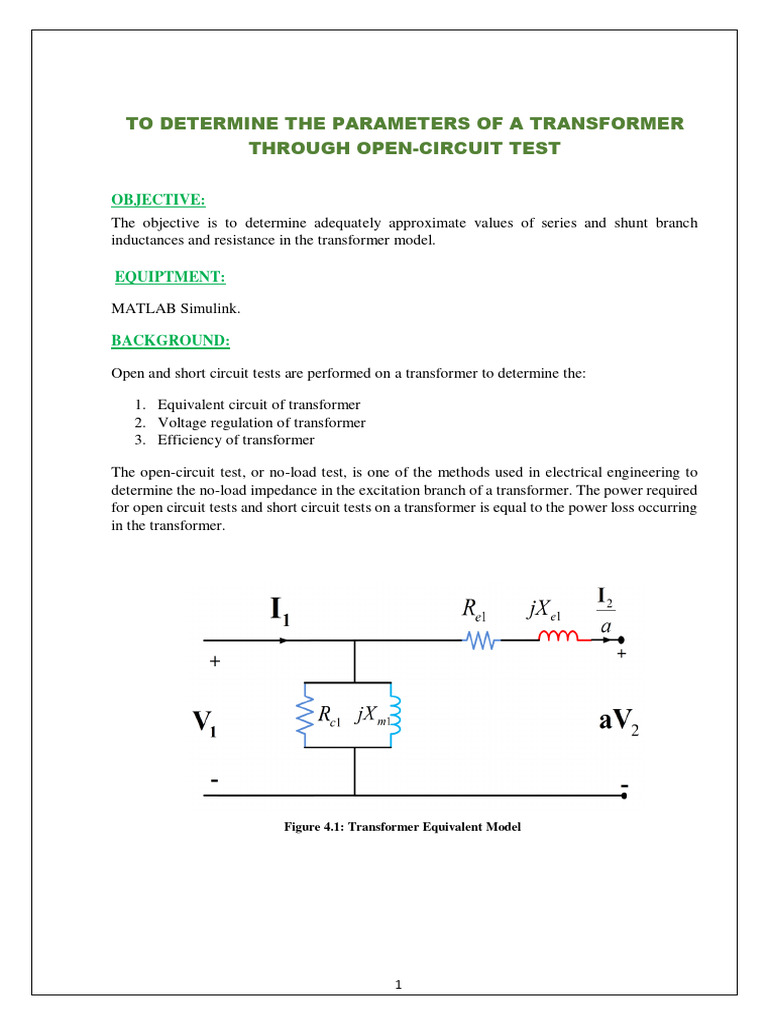 Lab4 Electric Machines Software Pdf Transformer Electrical