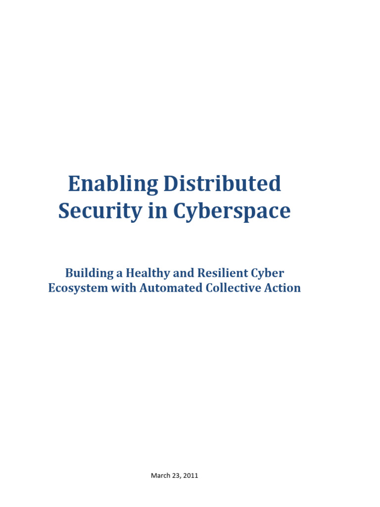 NPPD Cyber Ecosystem White Paper 03 23 2011 | PDF | Computer Security ...