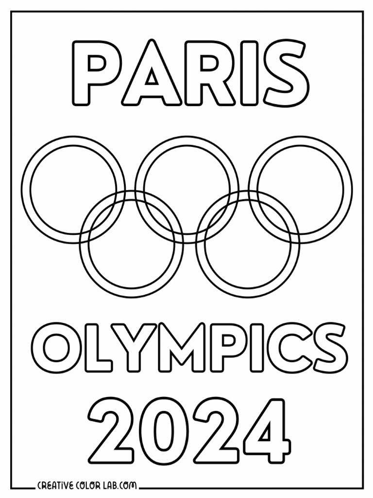 Paris Olympic Rings Outline To Color 2024 | PDF