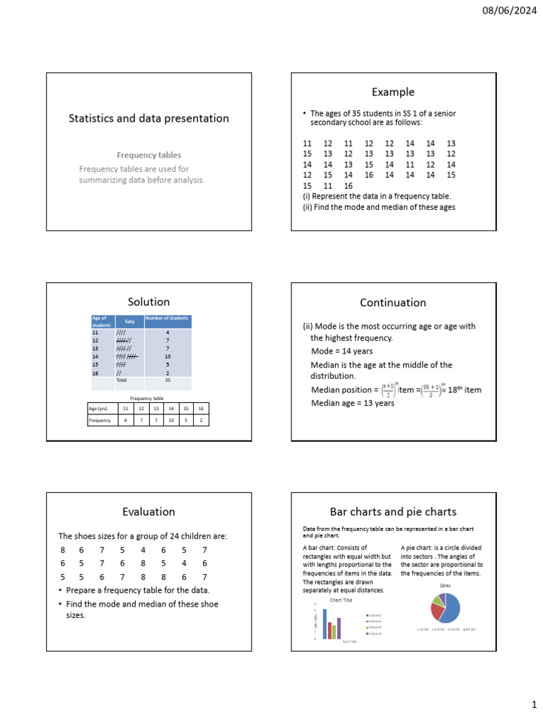 Statistics and Data Presentation | PDF