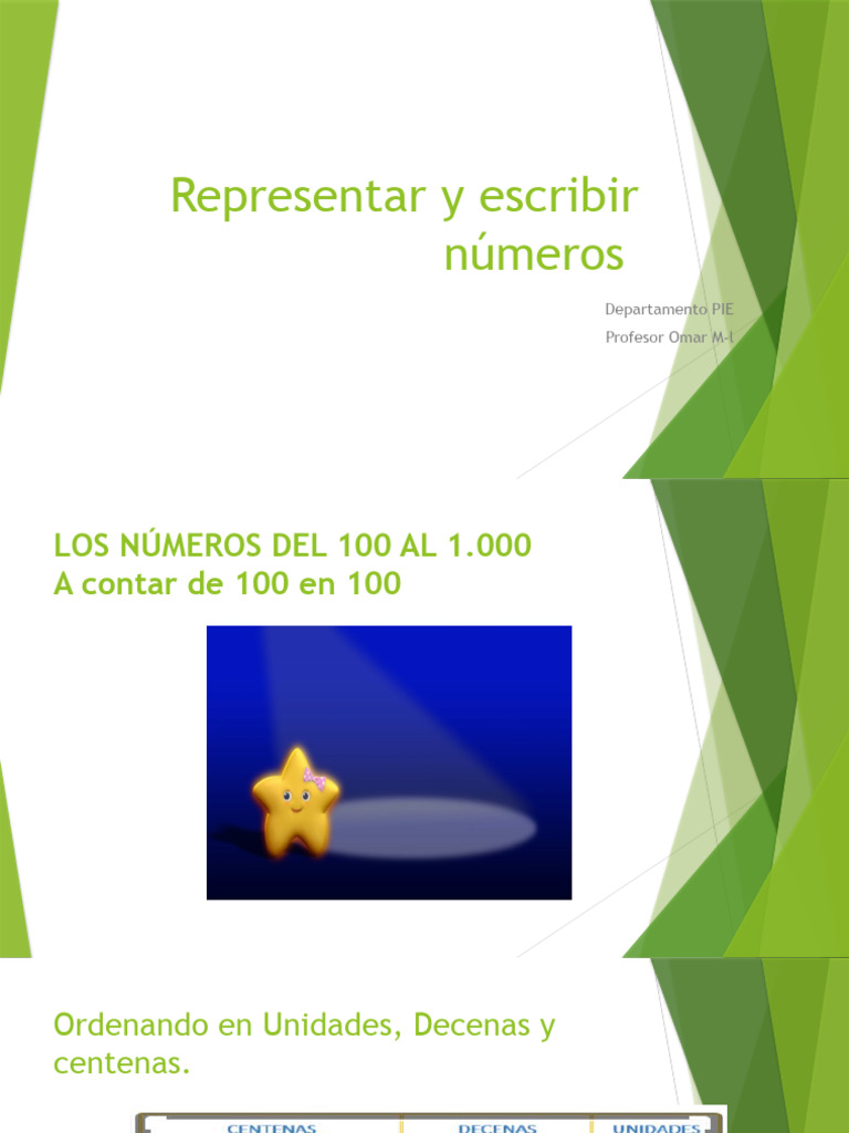 Números del 100 al 1000: Valor Posicional | PDF