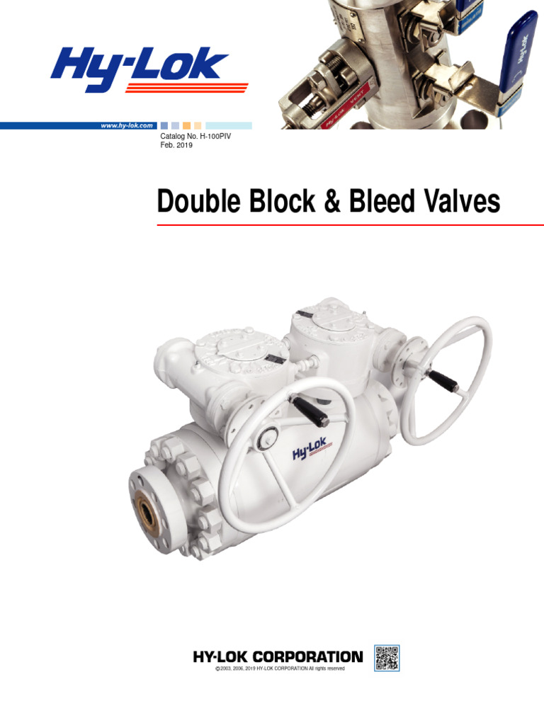 13-1. Integral Block & Bleed Valves (2019) | PDF | Valve | Pipe (Fluid ...