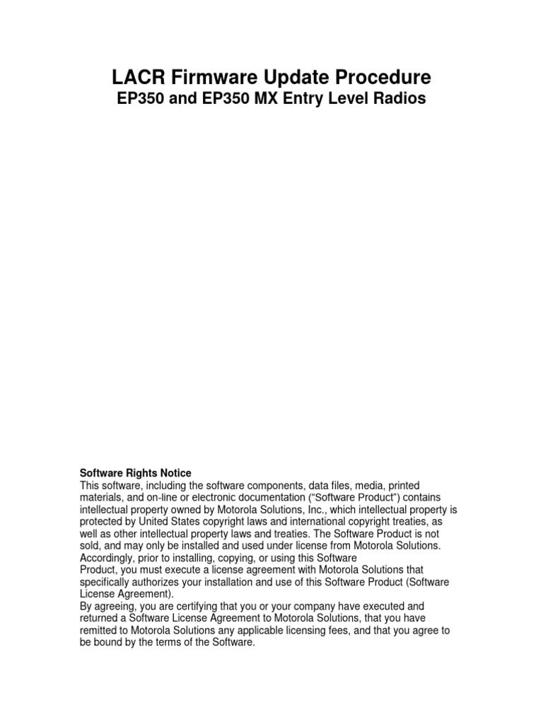 Manual LACR EP350 and EP350 MX Firmware Update Procedure R03.04A | PDF ...