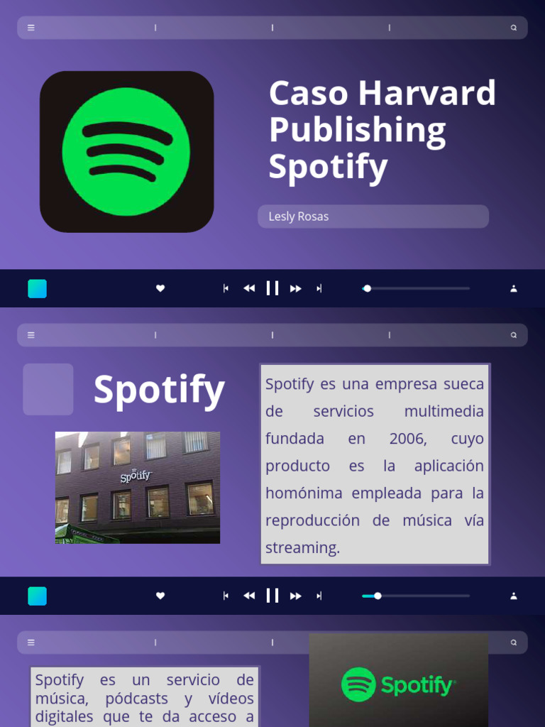 Caso Harvard Publishing Spotify - Lesly Rosas | PDF | Spotify | Streaming Media