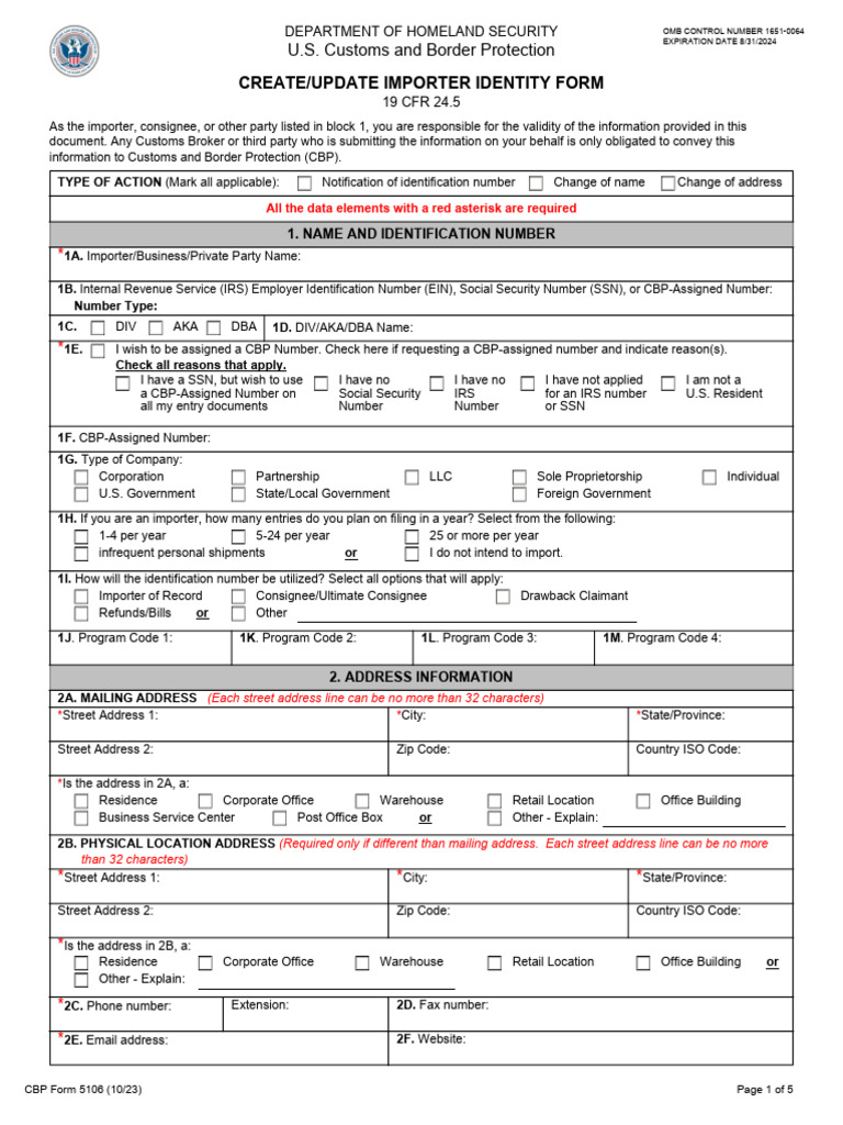 Fillable PDF Version of 5106 | PDF | Social Security Number | United ...