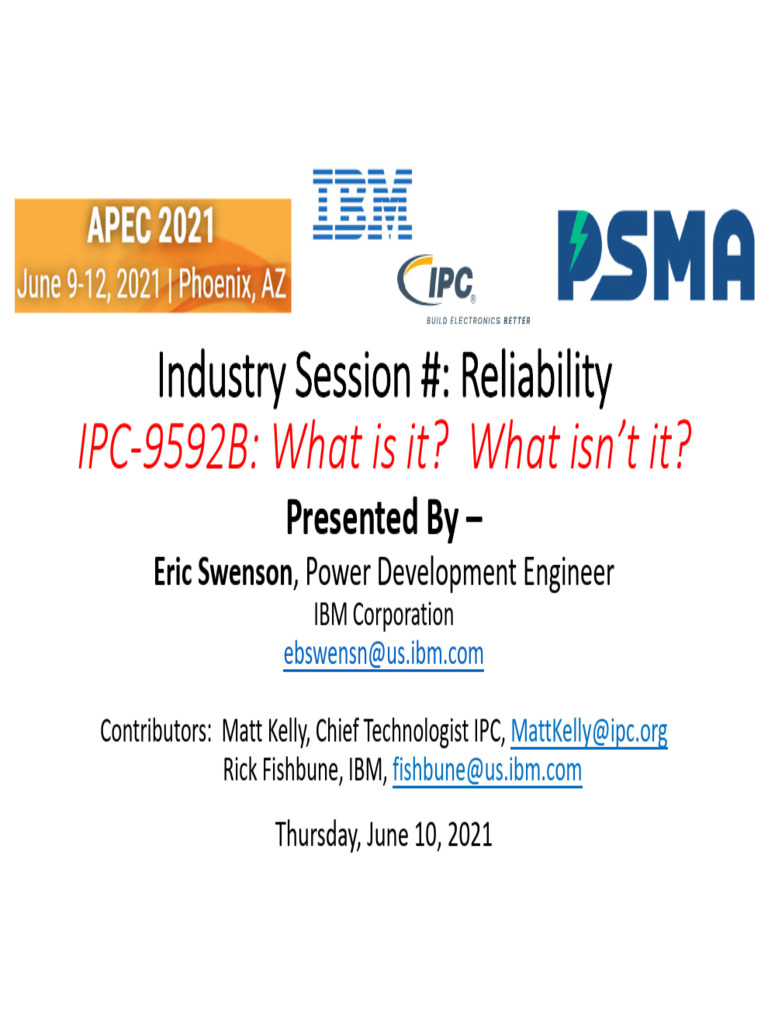 Is231 Ipc 9592b What It What Isnt It | Download Free PDF | Reliability Engineering | Printed ...