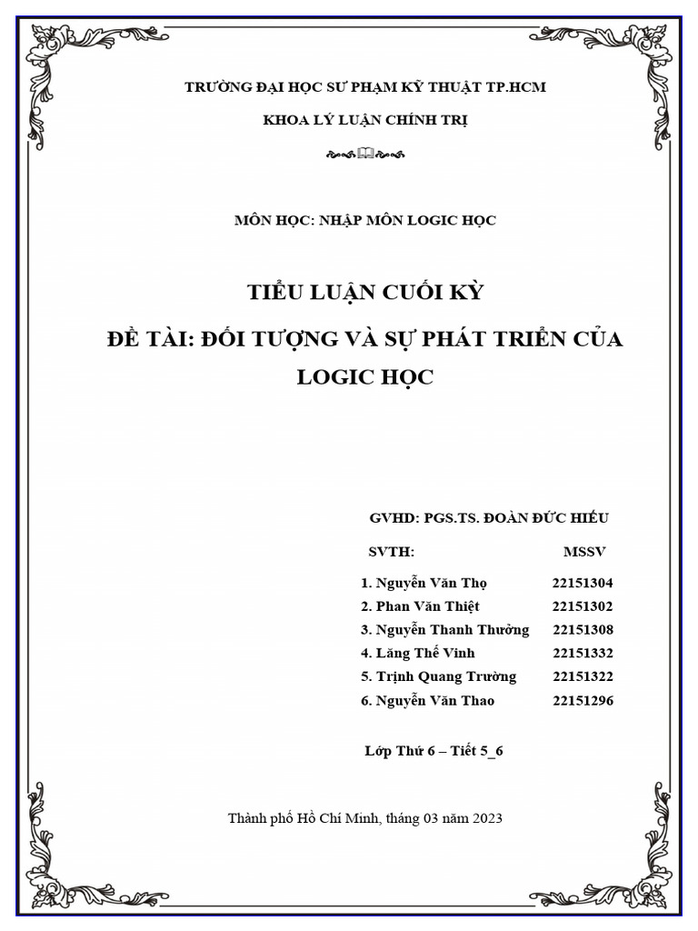 TIEU - LUAN - LOGIC - HOC C A TQT | PDF