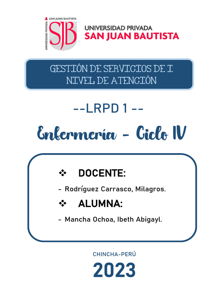 LRPD 1 | PDF | Enfermería | Cuidado de la salud