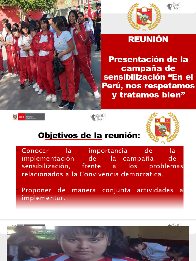 Campaña en El Perú Nos Respetamos y Tratamos Bien DMR | PDF | Salón de ...