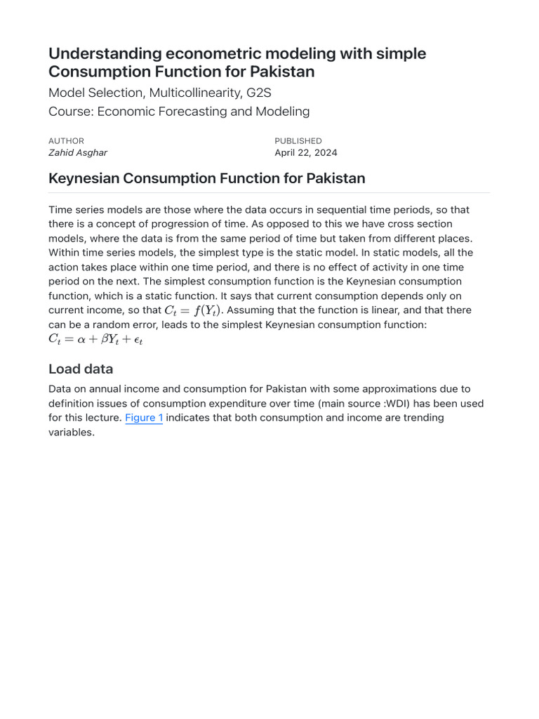 Understanding Econometric Modeling With Simple Download Free Pdf