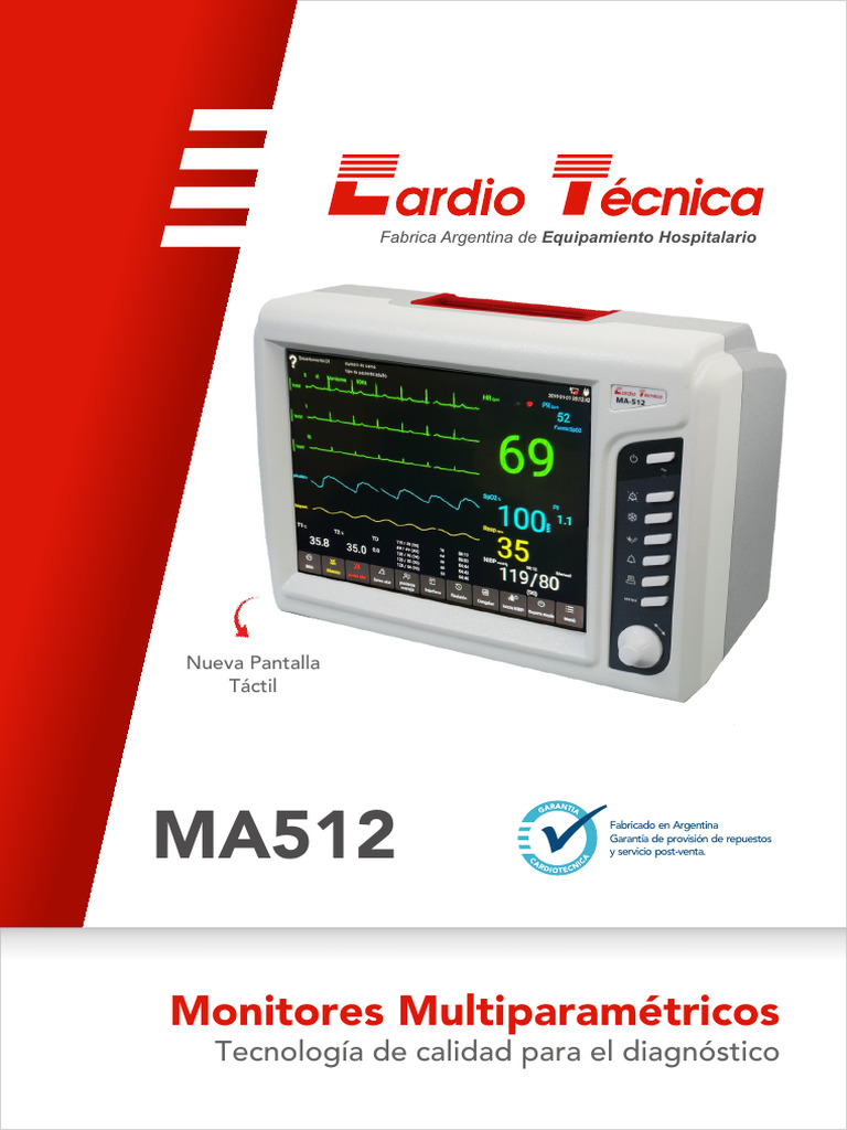 Datasheet Monitores - Ma512 V2 | PDF | Electrocardiografia