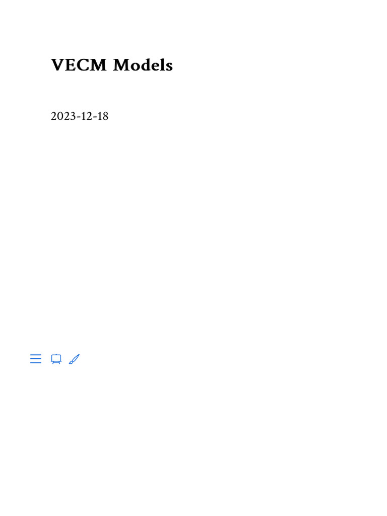 VECM Models | PDF | Applied Mathematics | Statistical Theory