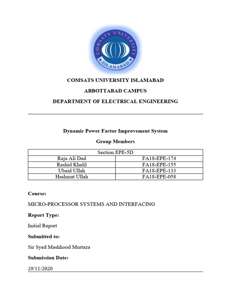 MSI Initial Report - Group - 1 - SEC - D | PDF | Voltage | Capacitor