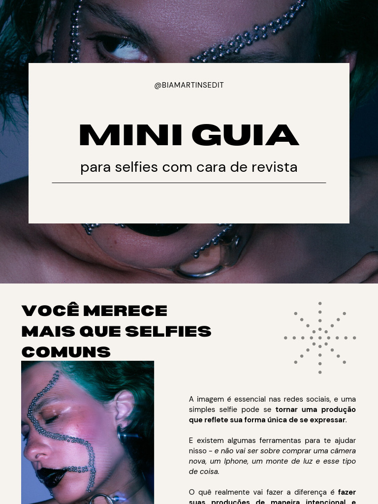 Mini Guia - Selfies Com Cara de Revista | PDF | Beleza | Estética