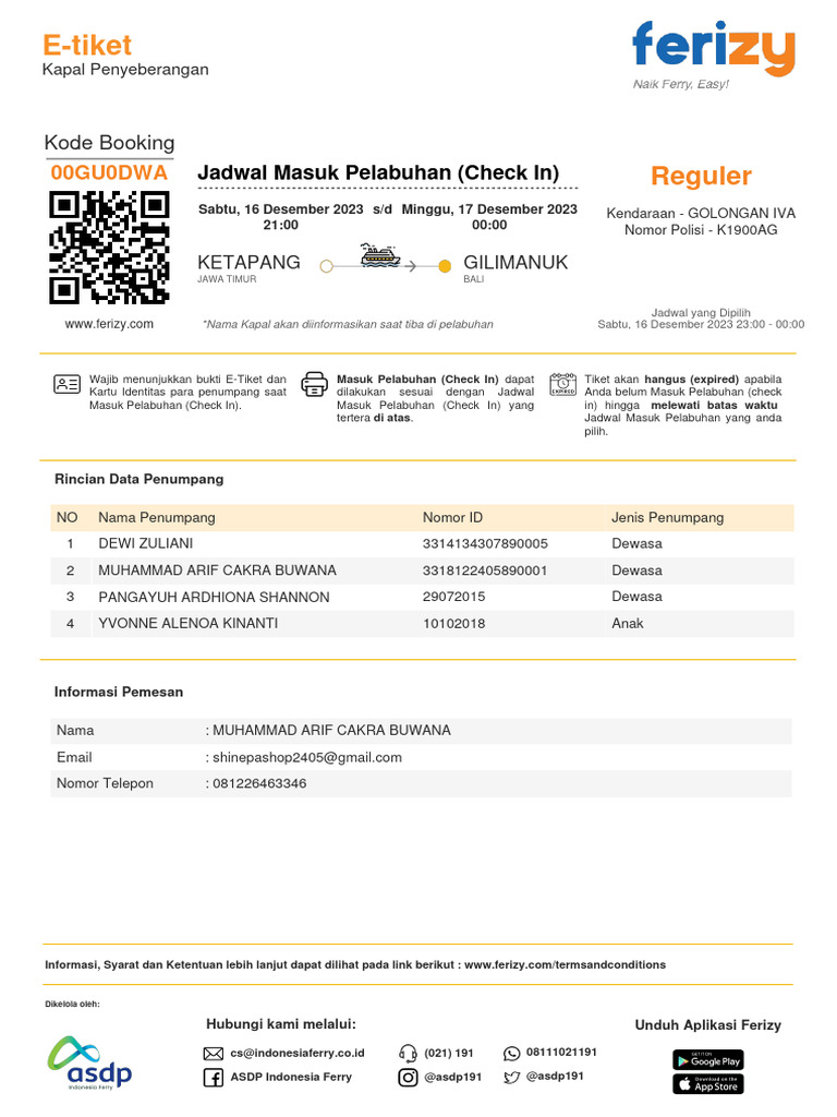 Eticket-Asdp W00233500219435 | PDF