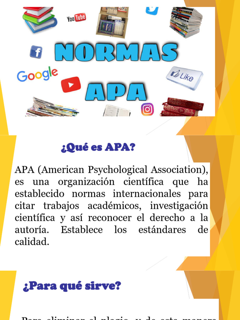 NORMAS APA PPT | Descargar gratis PDF | Escritura | Texto