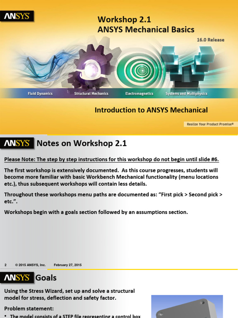 Mechanical Intro 16.0 WS2.1 Basics | PDF | Stress (Mechanics) | Computing