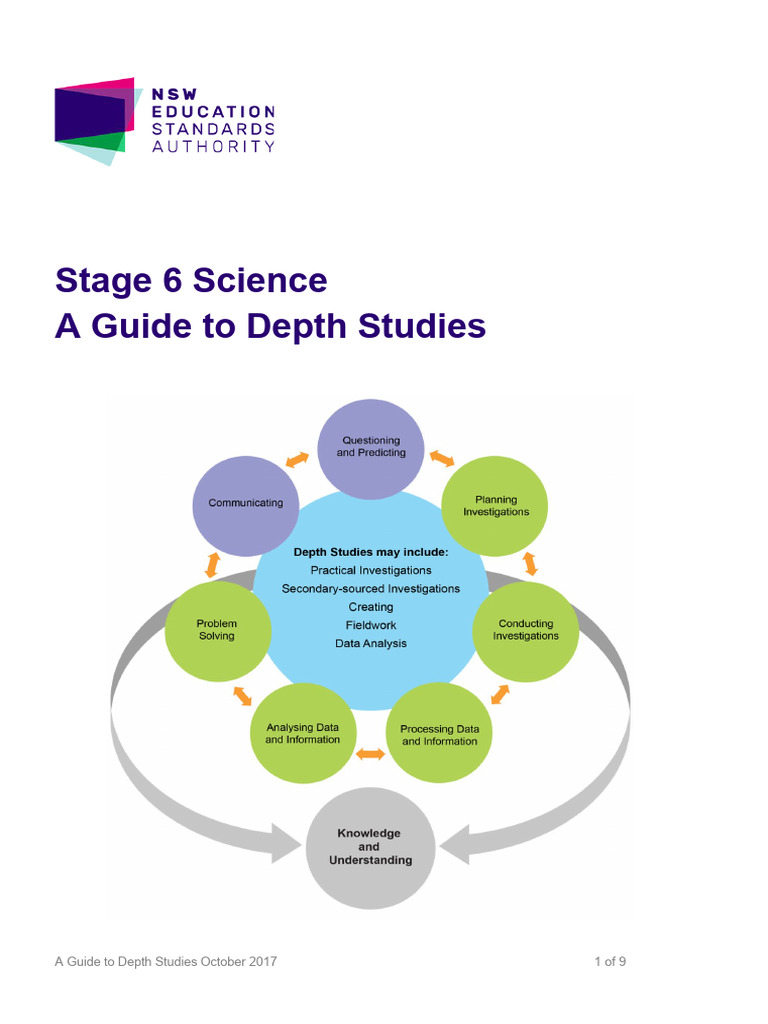 Science Stage 6 Guide To Depth Studies | PDF | Educational Assessment | Science
