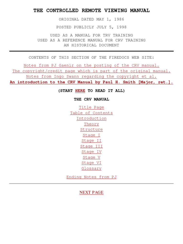 CIA Remote Viewing Manual | PDF | Business