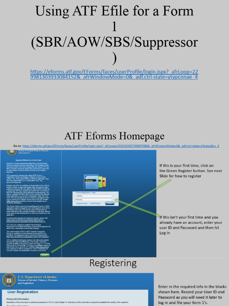 How To E-File A Form 1 For Dummies PowerPoint | PDF | Flight | Firearms