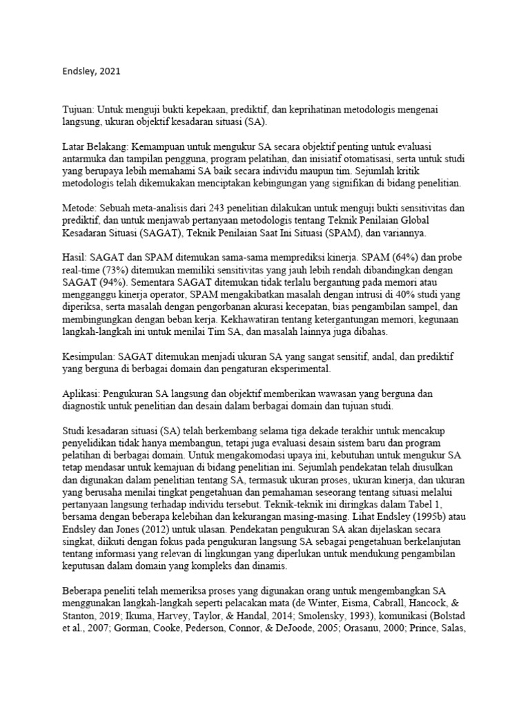 Endsley, 2021. Translate. | PDF | Komputer