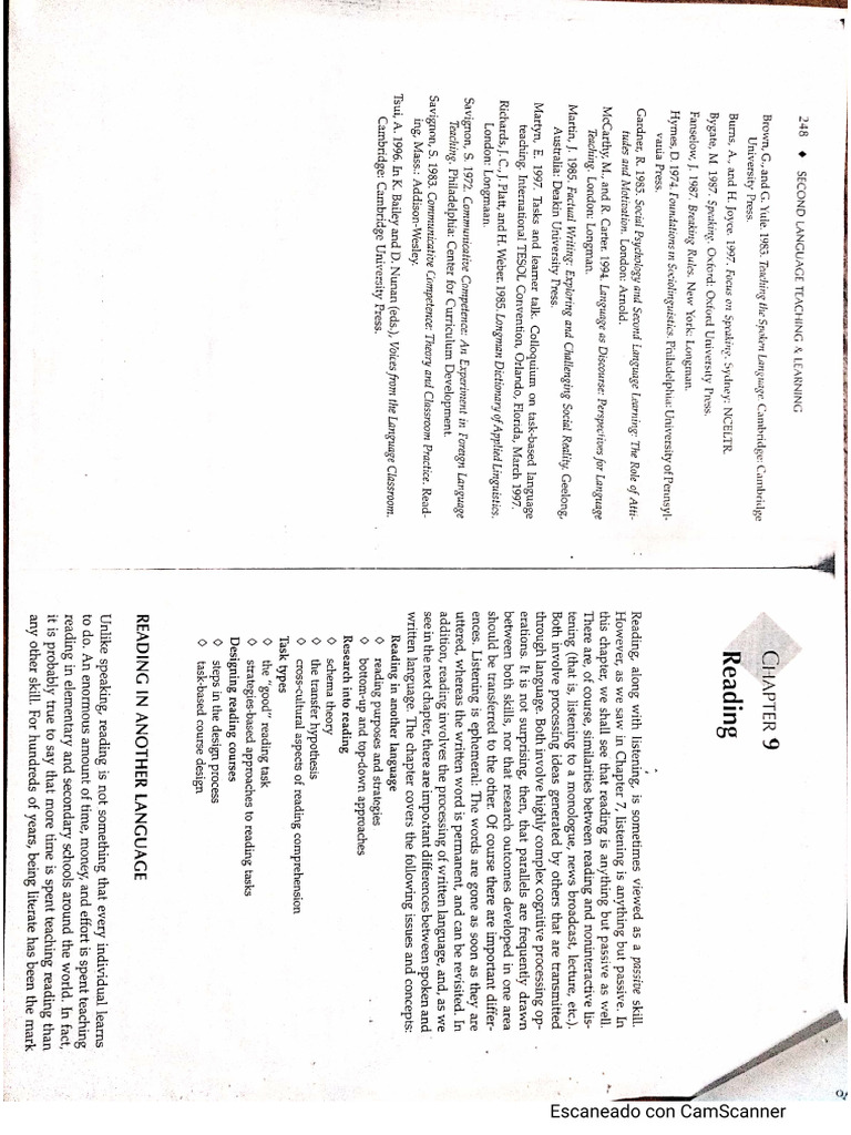 Nunan-Reading and Writing | PDF