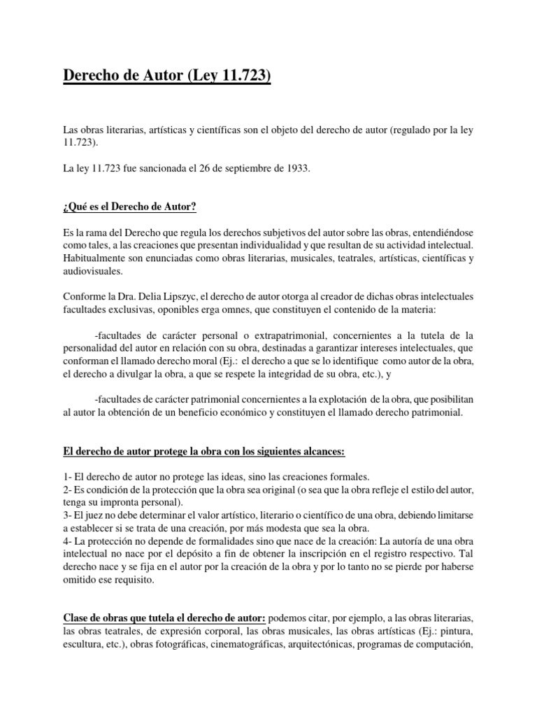 DchoAutor Summary UB | PDF | Autor | Justicia