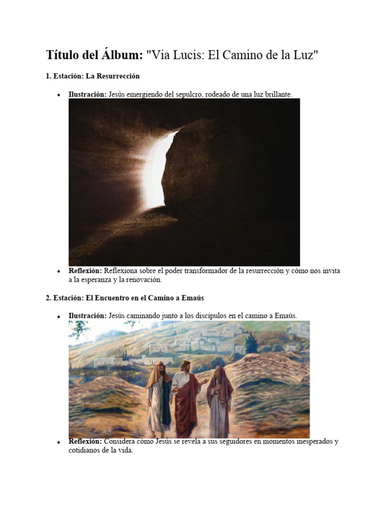 Via Lucis - El Camino de La Luz | PDF | La resurrección de Jesús | Jesús