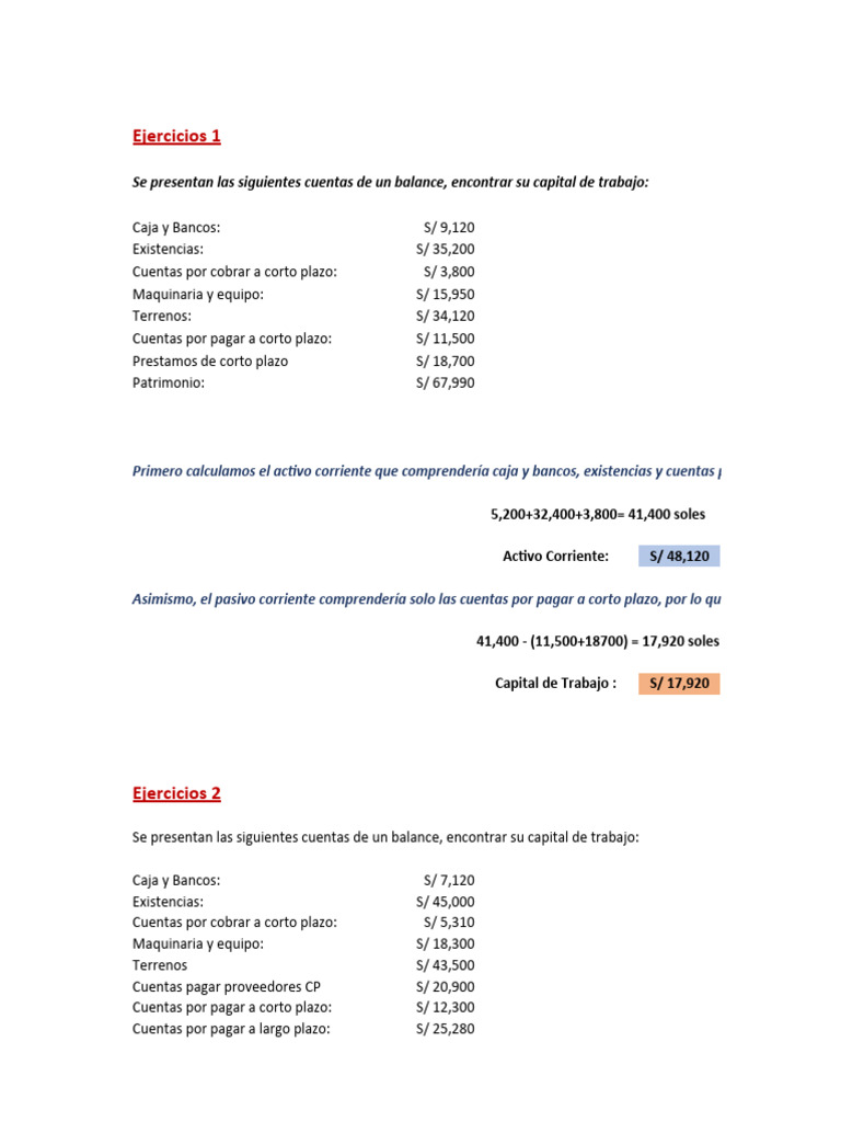 Ejercicios Semana 6 - Analisis de Inversion y Financiamiento | Descargar gratis PDF | Capital de ...